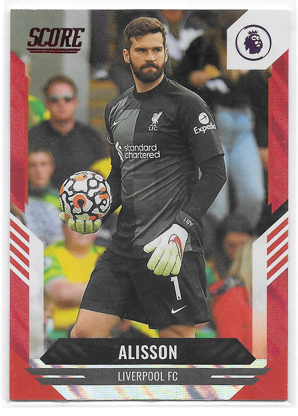 Alisson (Liverpool FC) Red Laser Panini Score Premier League 21-22 ...